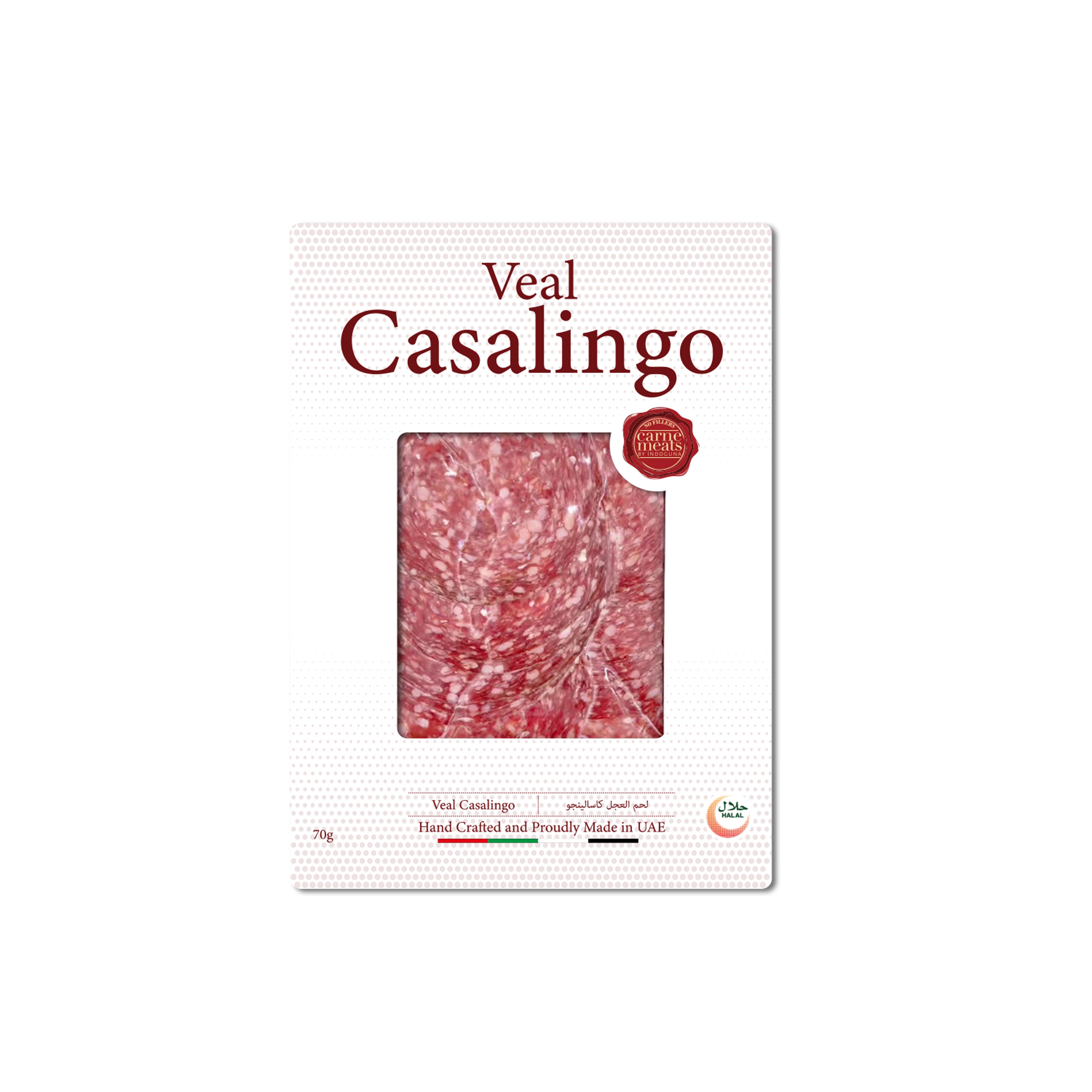 Pre-Sliced Air-Dried Veal Salami Casalingo | 70g – Maxzi.ae